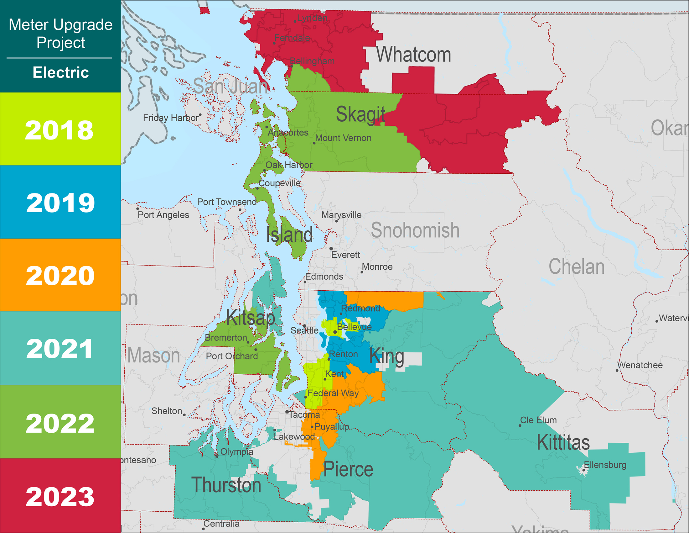 PSE | Mapa y cronograma del proyecto de actualización del medidor