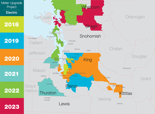 PSE | Meter Upgrade Project Map and Schedule