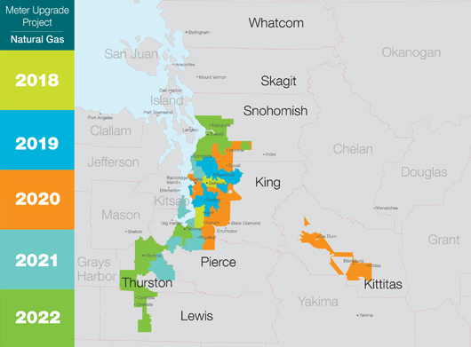 PSE | Meter Upgrade Project Map and Schedule
