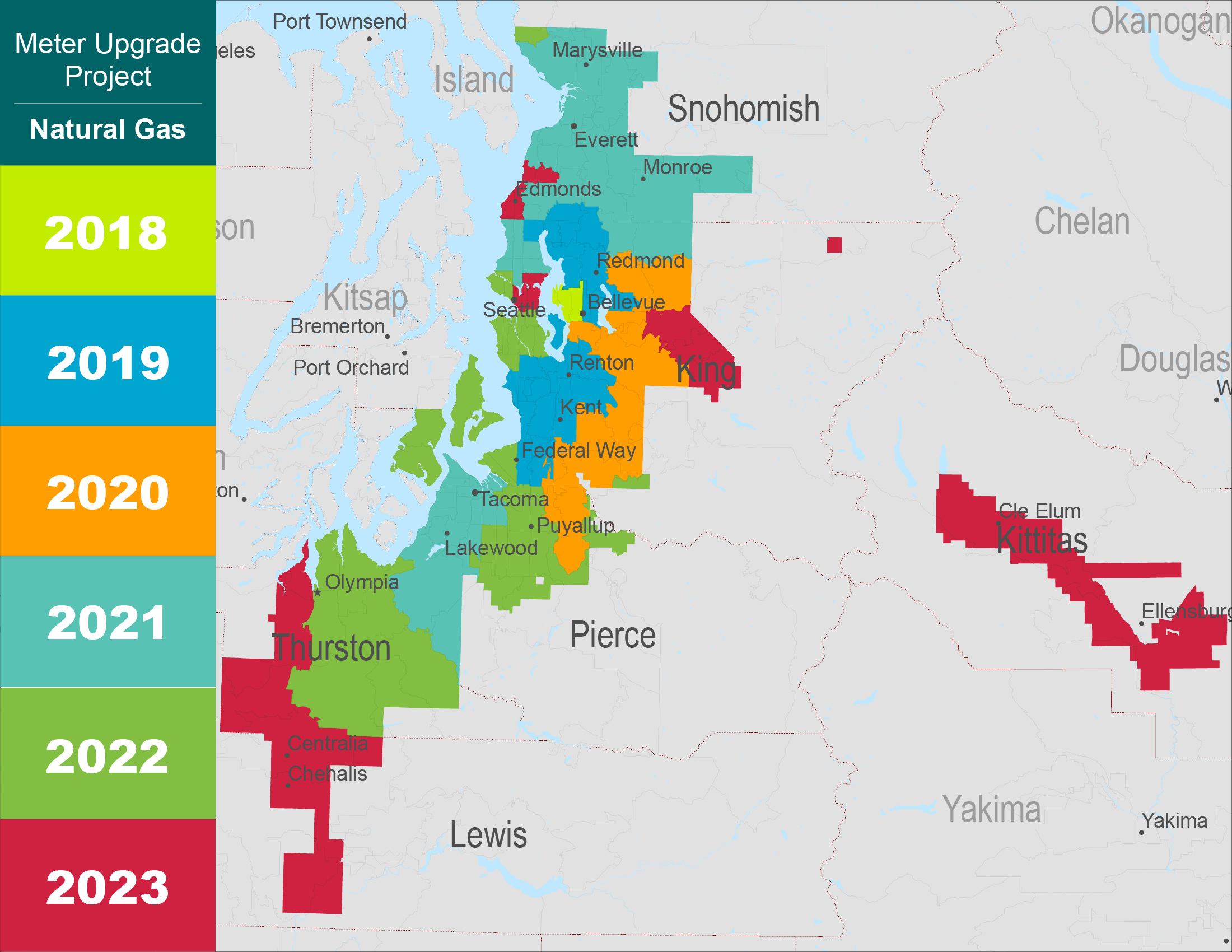 PSE | Mapa y cronograma del proyecto de actualización del medidor